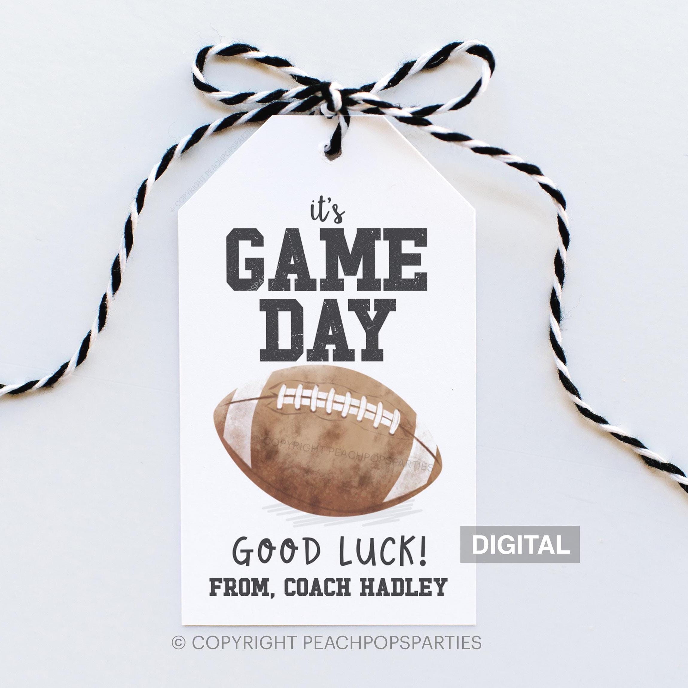 Editable Football Gift Tag Game Day Team Treat Thank You DIGITAL ...