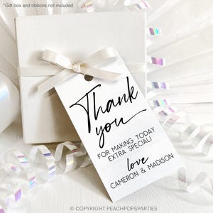 Editable Tag, Minimalist Thank You Tag, Modern Tag, Party Favor Tag ...