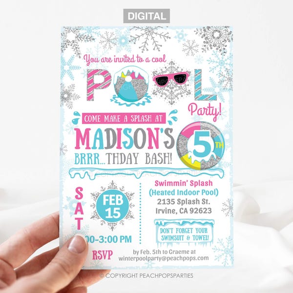 Winter Pool Party - Etsy