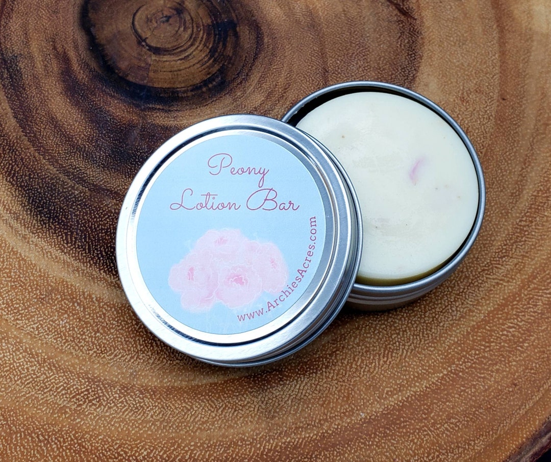 Peony Lotion Bar With Peony Petals - 100% Organic - Etsy