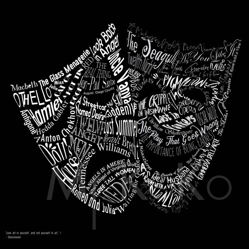 Drama Typography Poster | Etsy