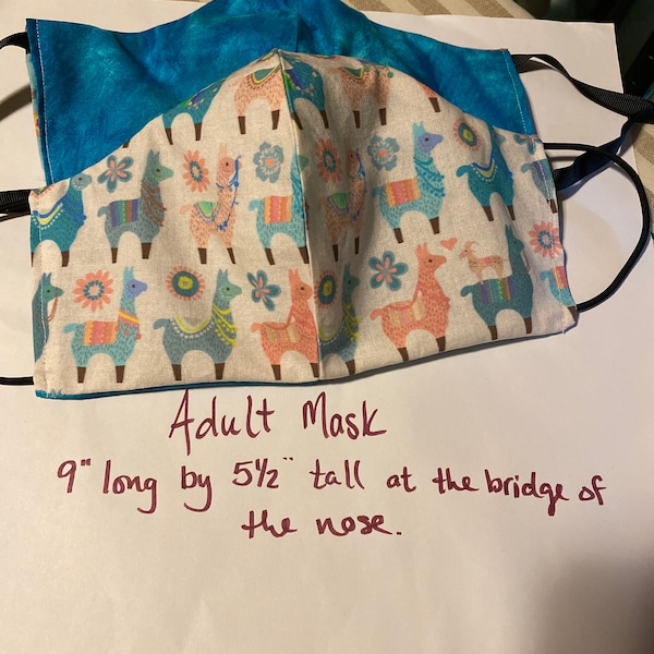 Llama Face Mask - Etsy