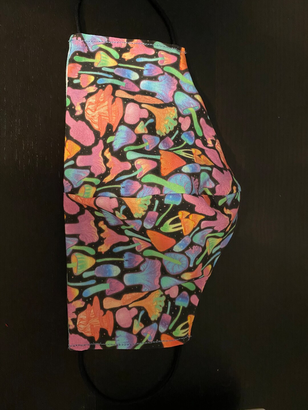 Neon Mushroom Face Mask. Reversible Double Layered Cotton Fabric. - Etsy