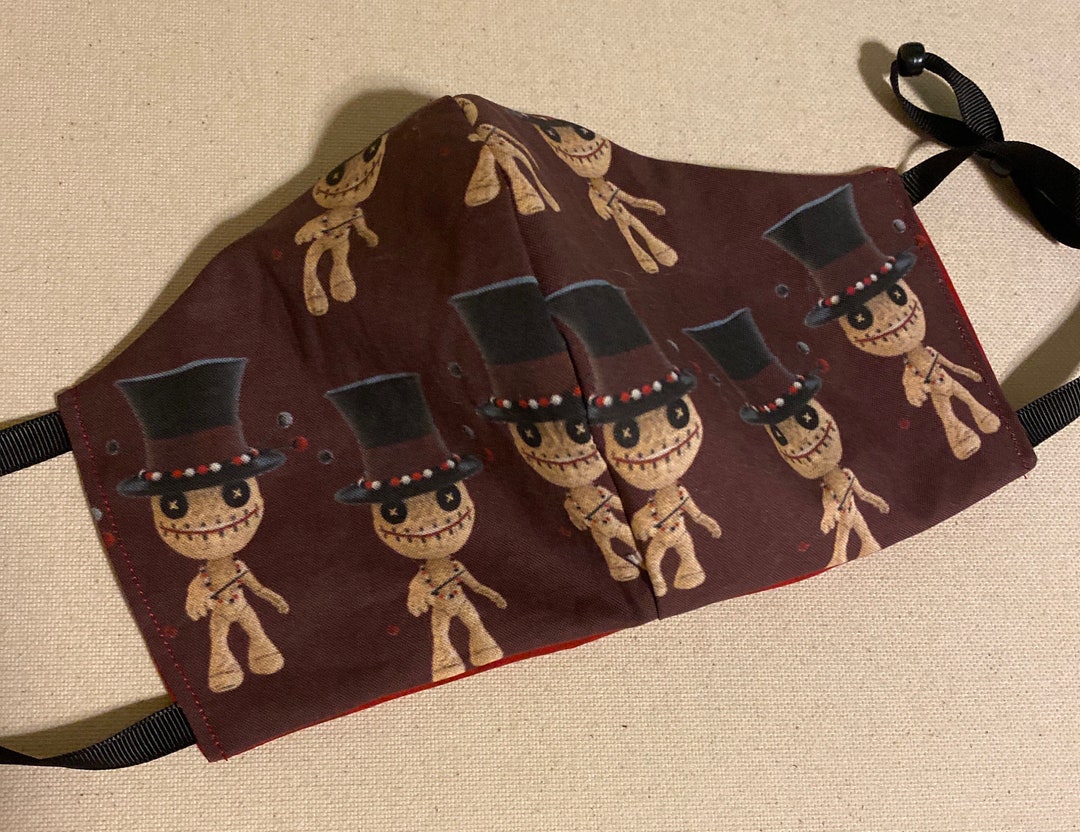 Voodoo Doll Face Mask, Reversible Double Layered Cotton Fabric. - Etsy
