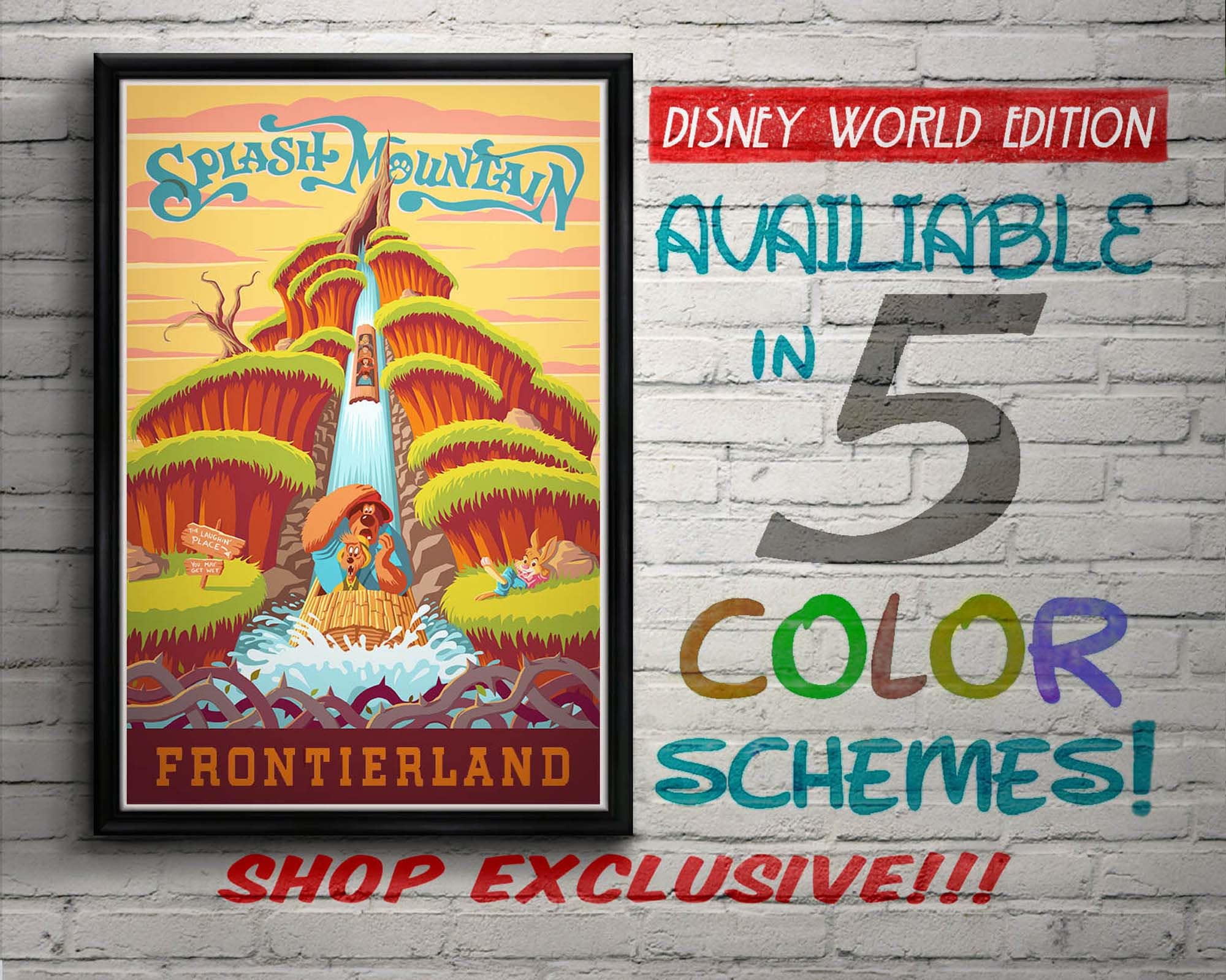 Splash Mountain Disneyland Poster