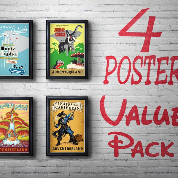 Disneyworld Attraction Poster - Etsy