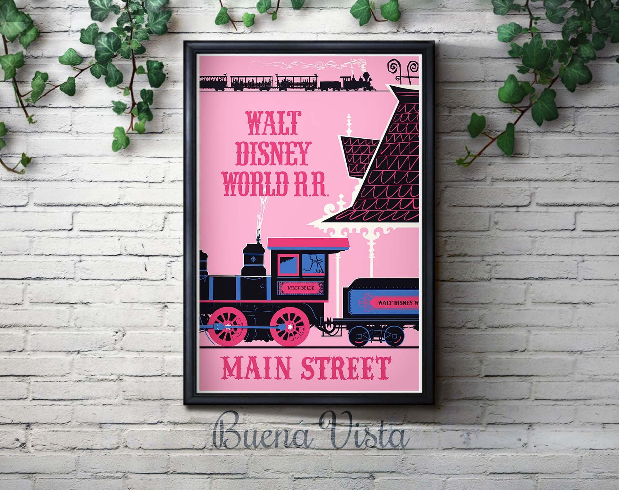 Vintage Walt Disney World Railroad Attraction Poster Disney - Etsy