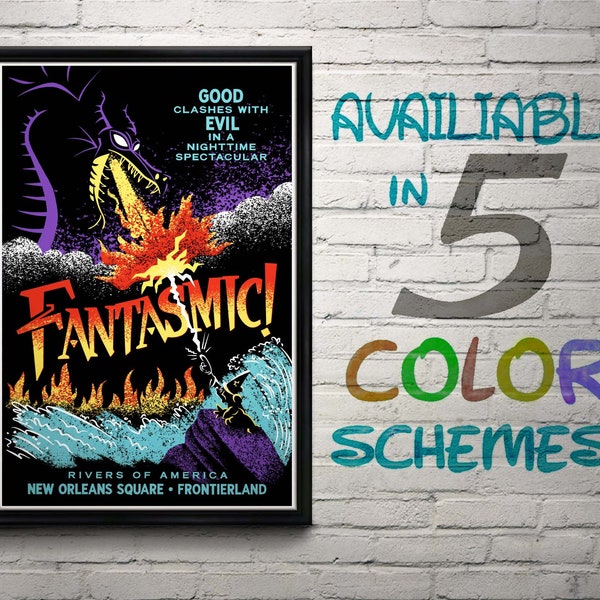 Fantasmic Disneyland Poster - Etsy