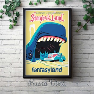 Vintage Disneyland Storybook Land Attraction Poster, Disney ...