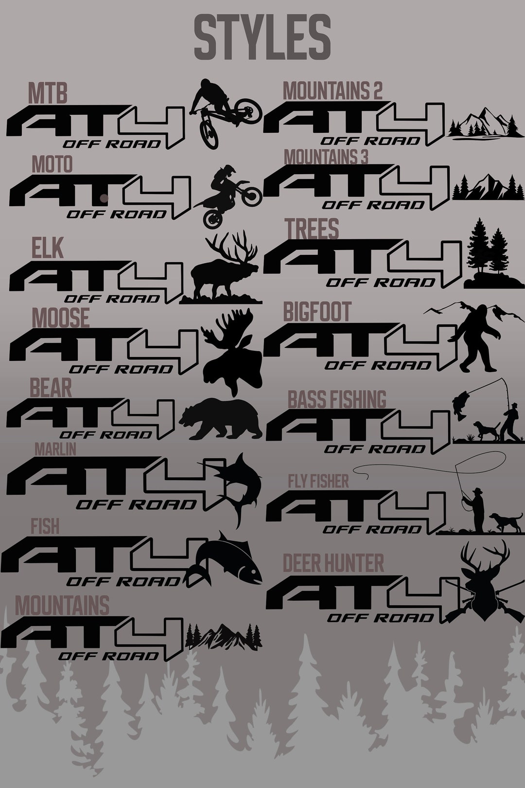 GMC AT4 Decals - Hunting/fishing/outdoors/sports - Etsy