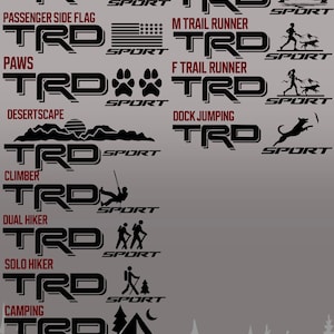 Toyota TRD SPORT Decals - Fishing / Hunting / Sports / Outdoors - Etsy