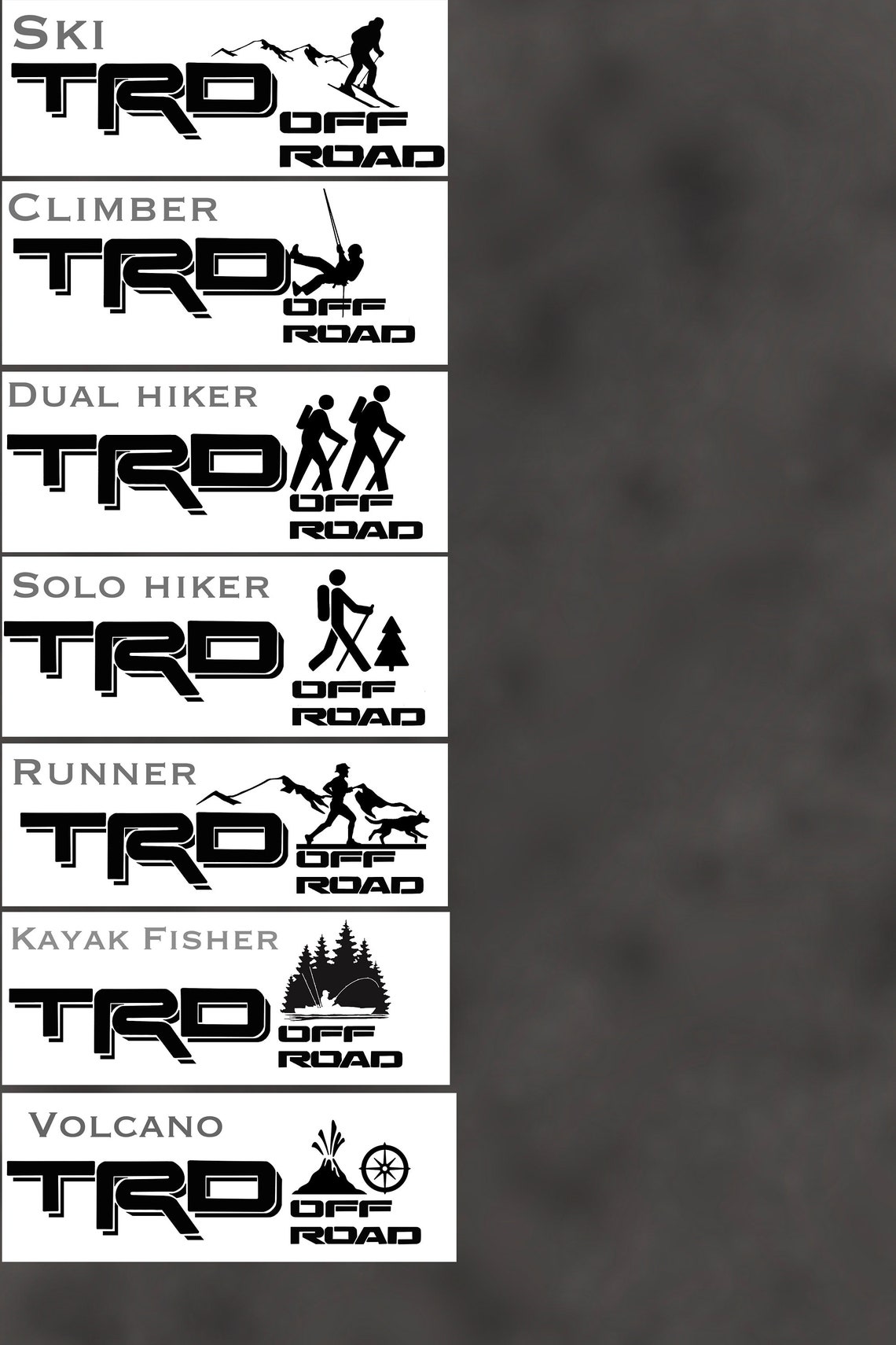 Toyota TRD OFF ROAD Decals Fishing/hunting/outdoors/sports - Etsy