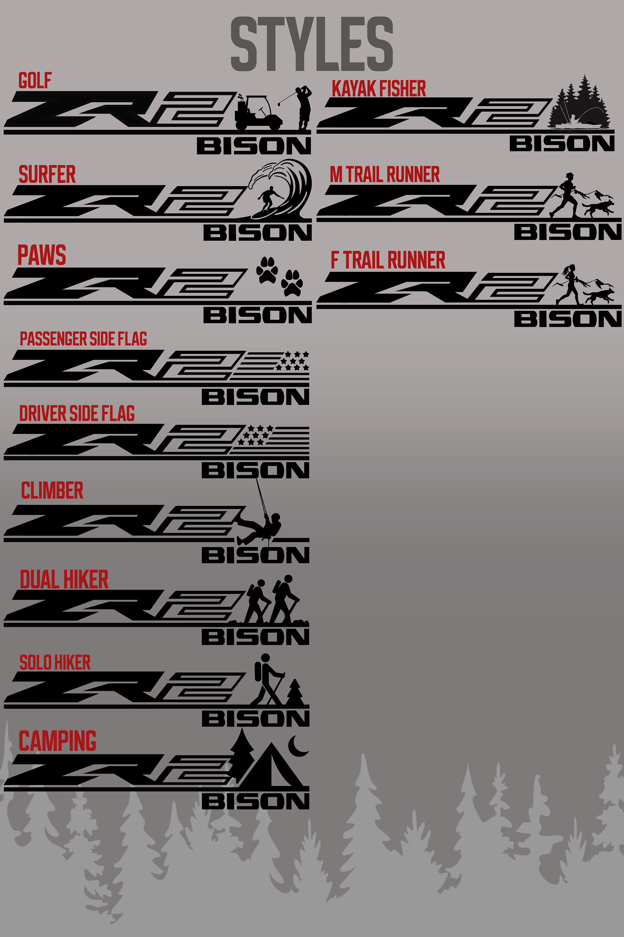 Chevy ZR2 Bison Decal Fishing / Hunting / Outdoors / Sports - Etsy