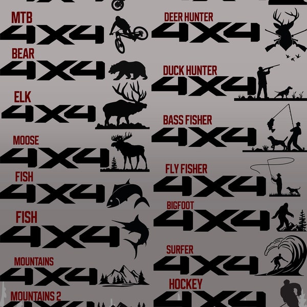 Ford Truck 4x4 Decal - Etsy
