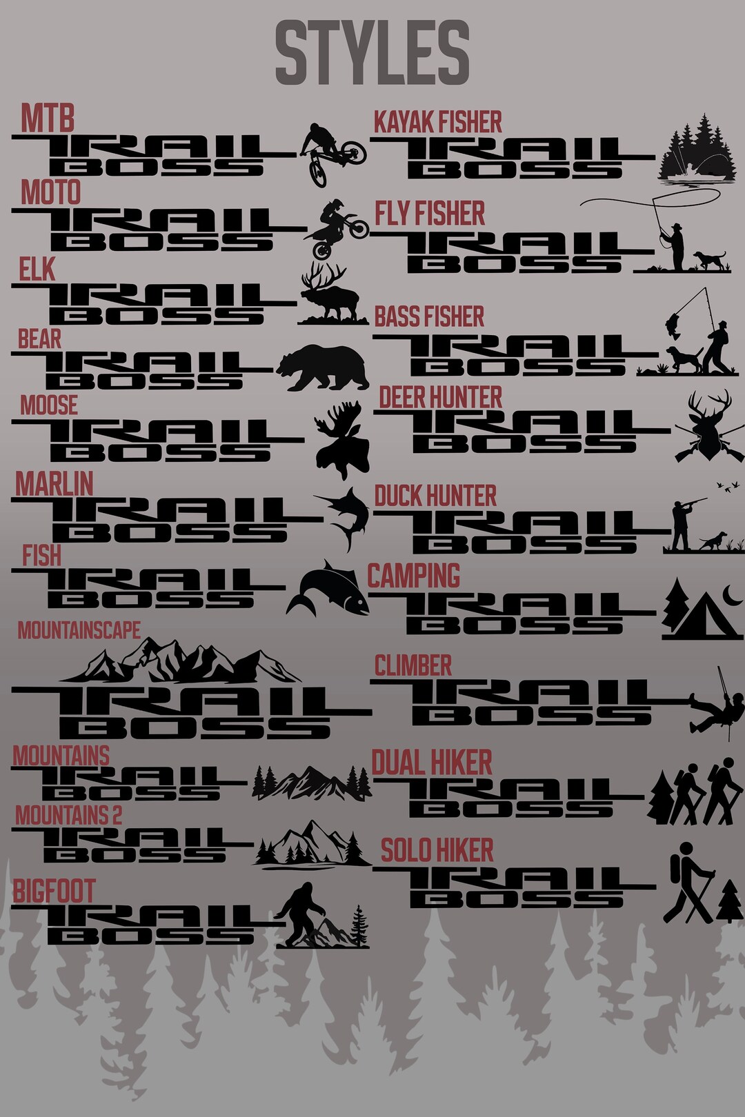 Trail Boss Decal - Hunting / Fishing / Outdoors / Sports - Etsy