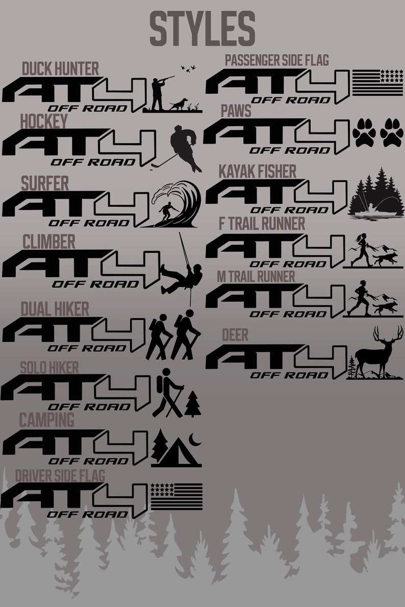 GMC AT4 Decals - Hunting/fishing/outdoors/sports - Etsy