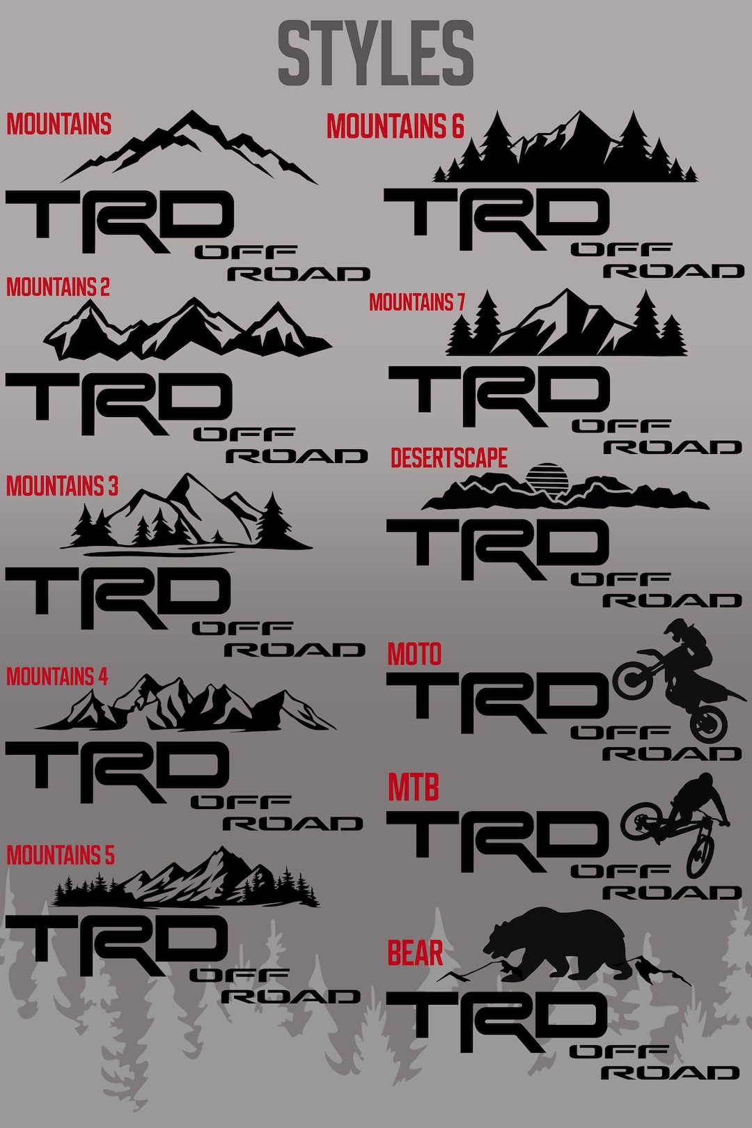 4runner TRD off Road C-post Decal - Hunting / Outdoors / Fishing ...