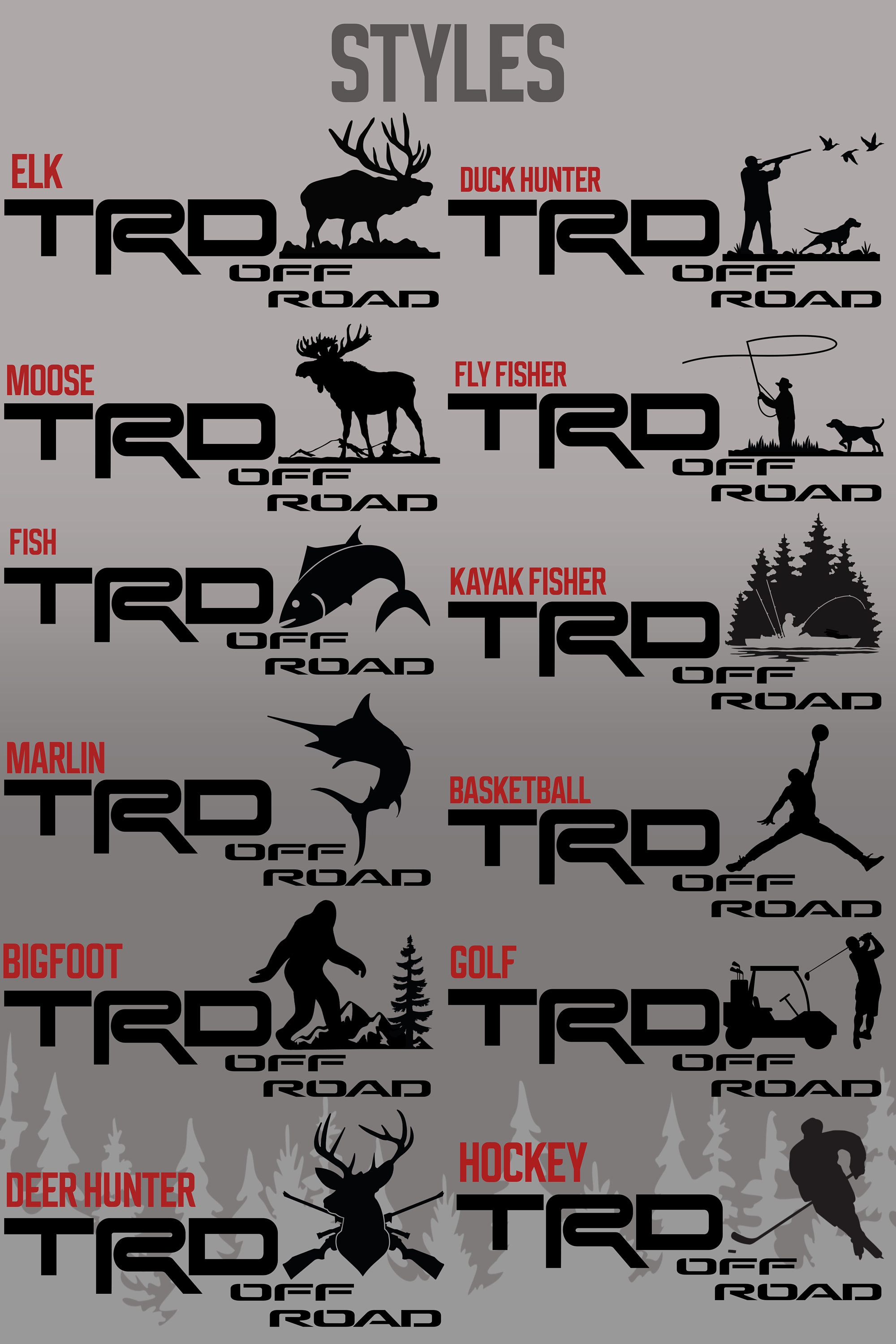 4runner TRD off Road C-post Decal - Hunting / Outdoors / Fishing ...
