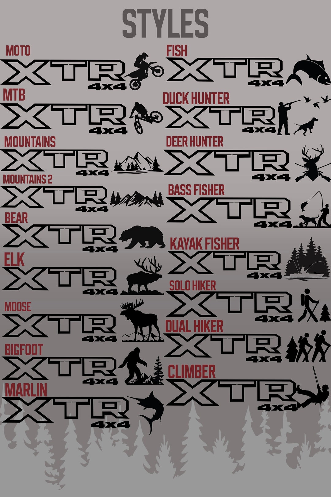 Ford XTR Decals - Outdoor / Sports / Hunting / Fishing - Etsy