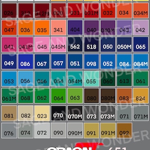 Oracal 651 Vinyl Color Chart - Etsy