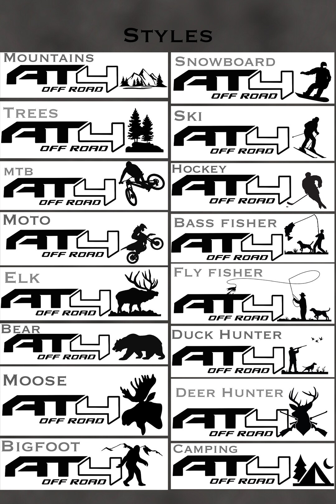 GMC AT4 Decals Hunting/fishing/outdoors/sports - Etsy