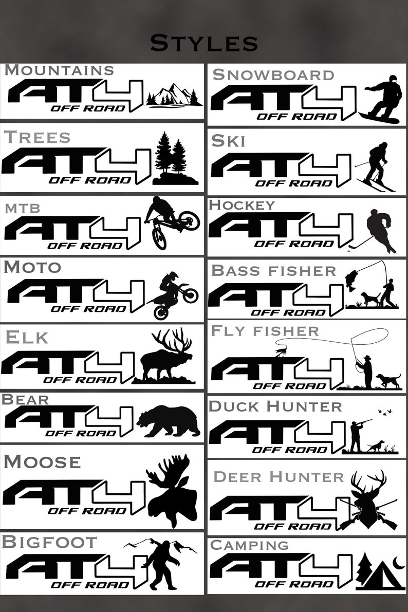 GMC AT4 Decals Hunting/fishing/outdoors/sports - Etsy