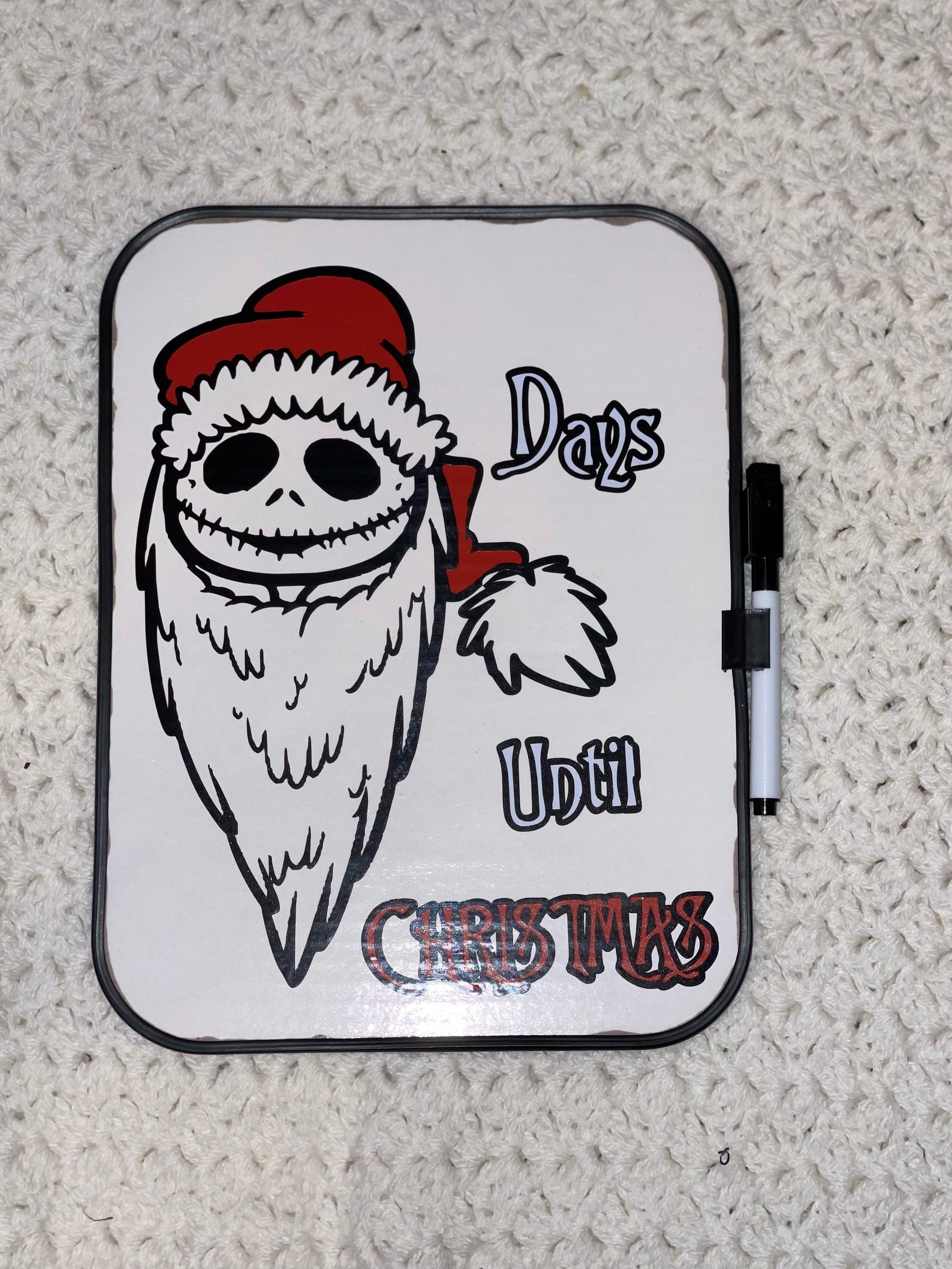 Christmas Character Countdown Dry Erase White Board With - Etsy