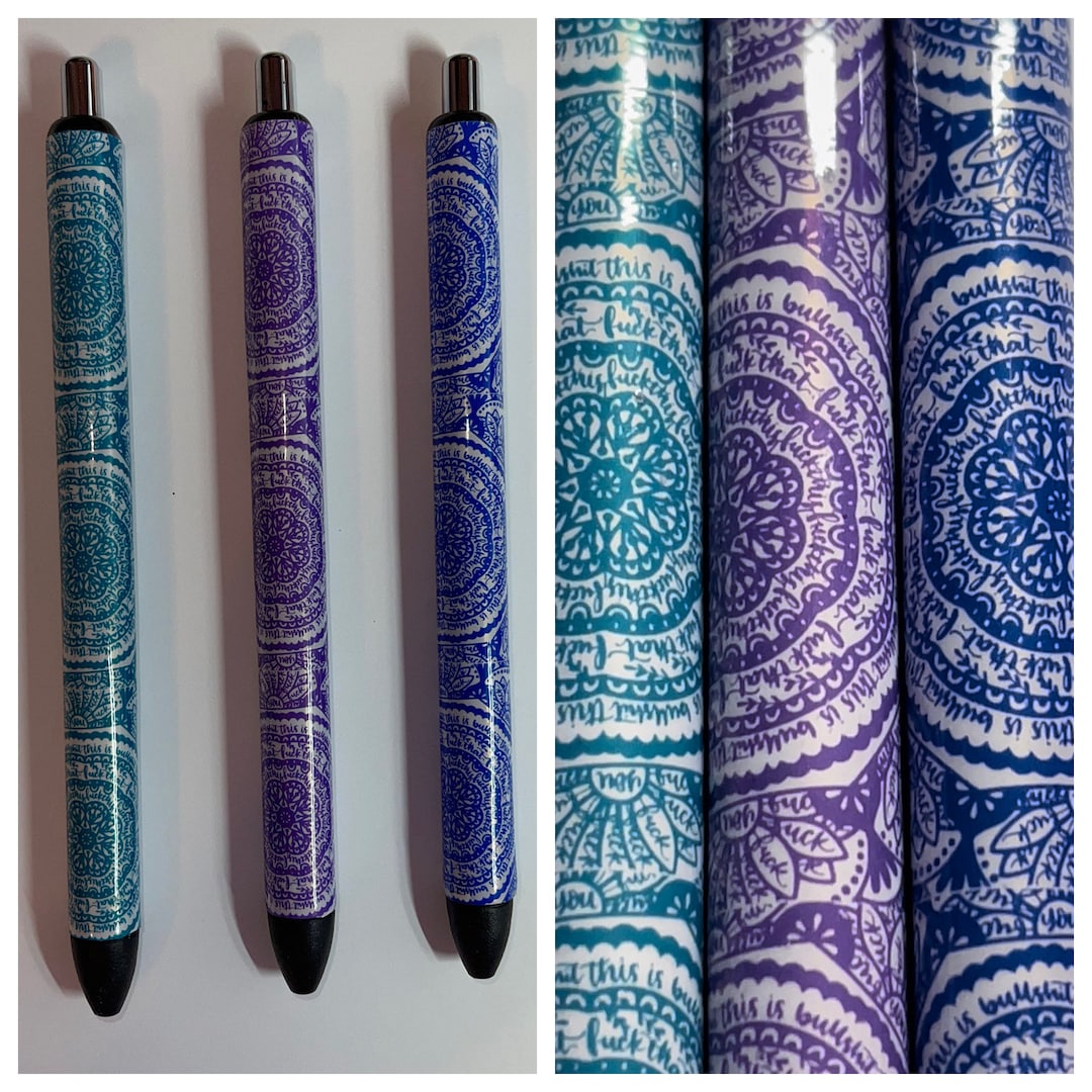 Hidden Curse Words / Mandala Design / Profanity / 0.7 Mm Gel Ink Pen ...