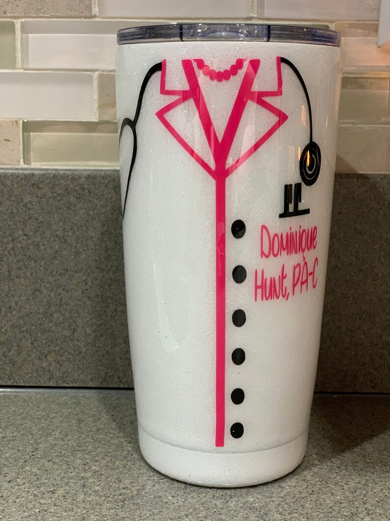 Customizable Doctor Glitter Tumbler | Etsy