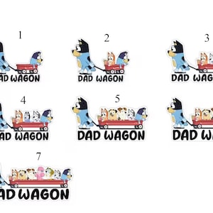 Family Wagon / Mom Wagon / Dad Wagon / Wagon With Kids / Blue Dog ...