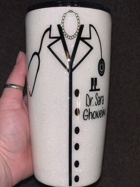 Customizable Doctor Glitter Tumbler | Etsy