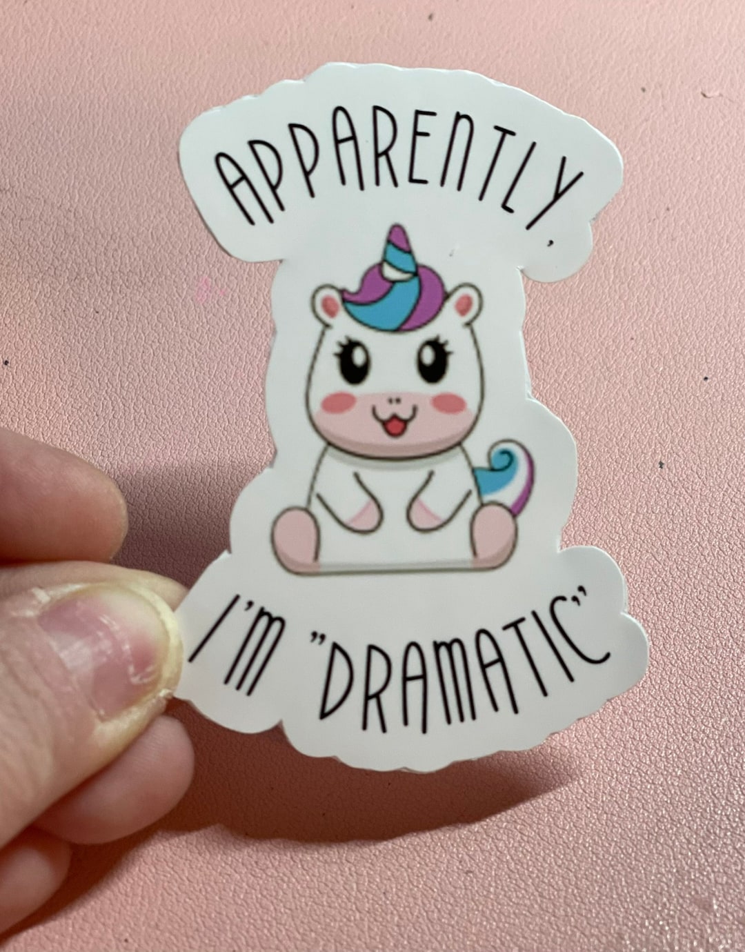 Apparently I’m Dramatic / Funny / Animals / Cute Glossy Stickers for ...