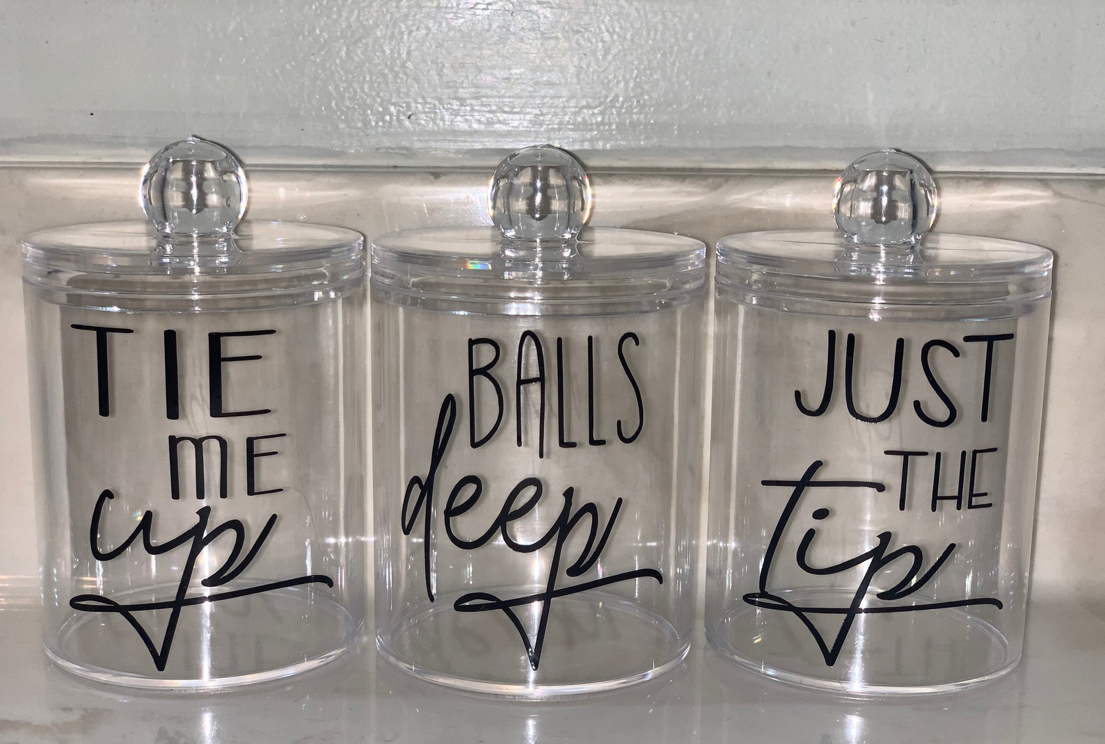 ON SALE!! Funny Bathroom Storage 10 Oz Acrylic Jar (individual or Set ...