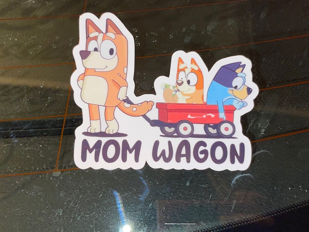 Family Wagon / Mom Wagon / Dad Wagon / Wagon With Kids / Blue Dog ...