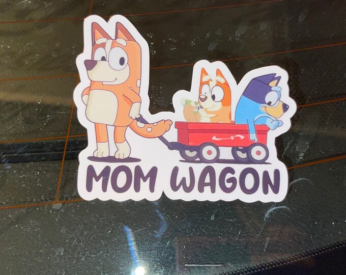 Family Wagon / Mom Wagon / Dad Wagon / Wagon With Kids / Blue Dog ...