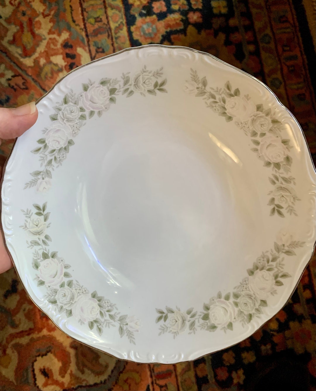 Sheffield Fine China of Japan Classic Serving Vegetable Bowl Roses ...
