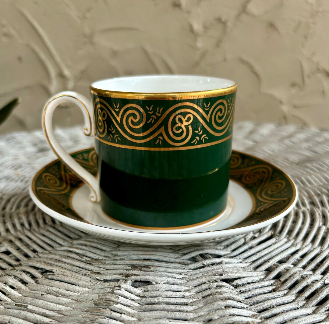 Tower of London Sword of Justice Forest Green and White Tea Cup and ...