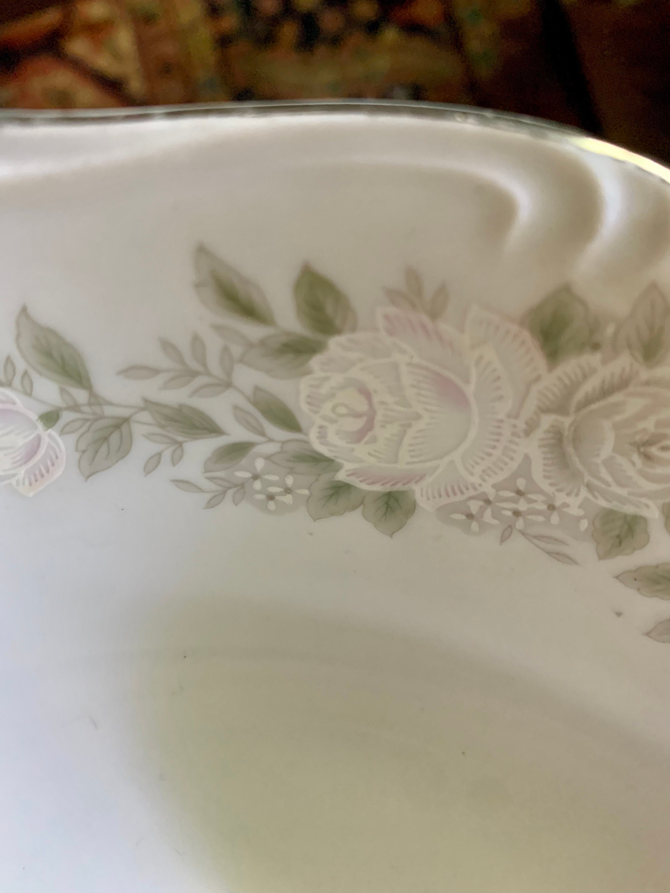 Sheffield Fine China of Japan Classic Serving Vegetable Bowl Roses ...