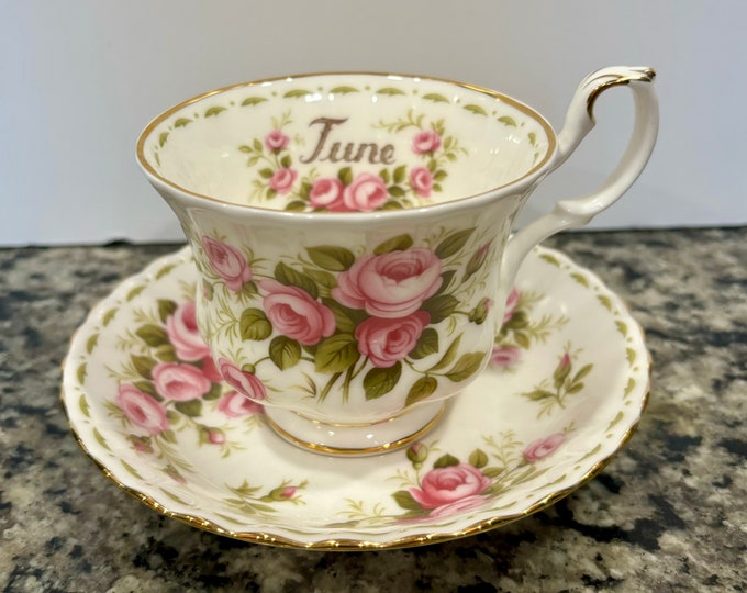 Royal Albert Flower of the Month Series June Bone China Cup and Saucer ...