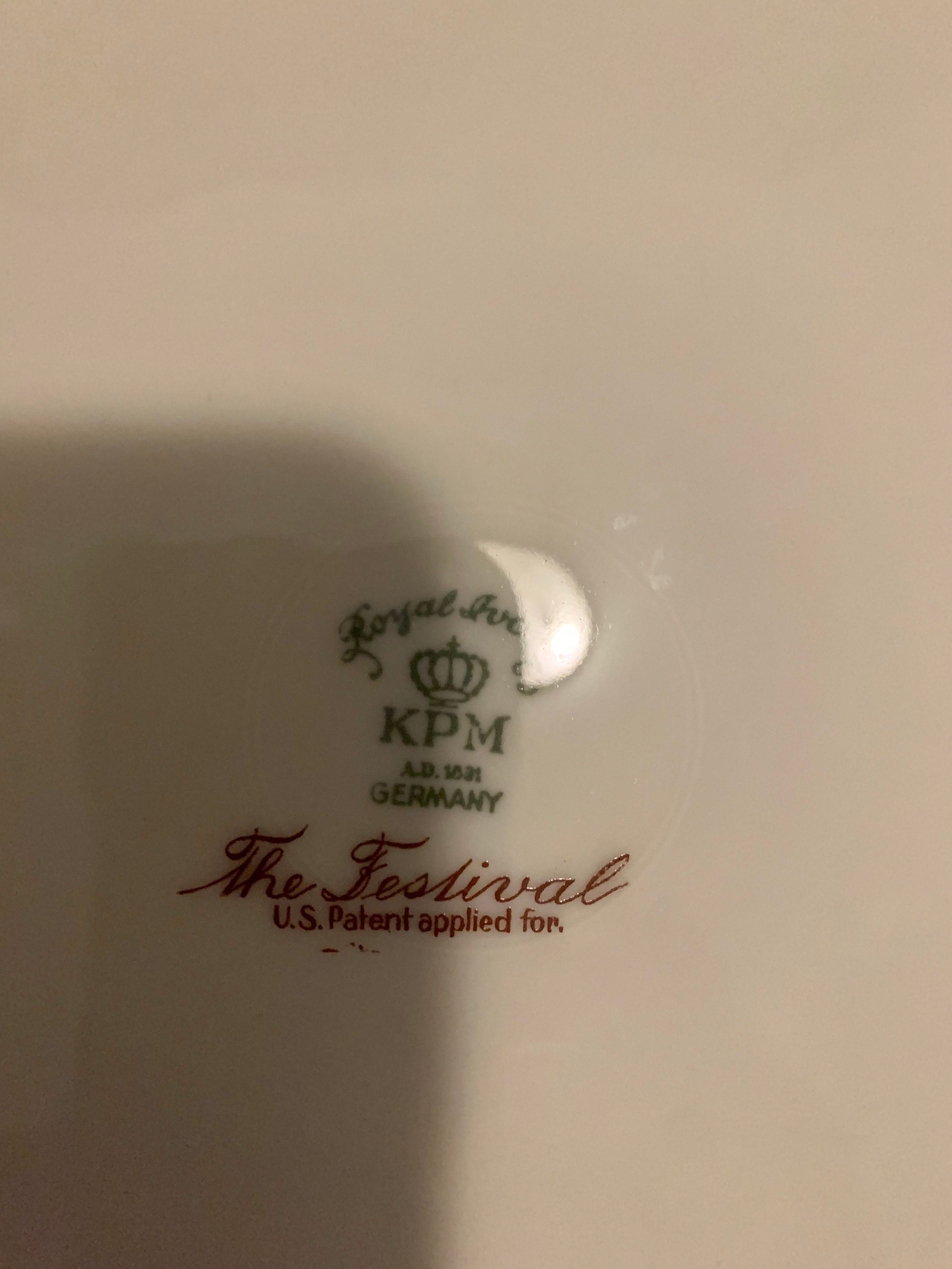 Royal Ivory KPM China the Festival Dinner Plate Germany Flowers With ...