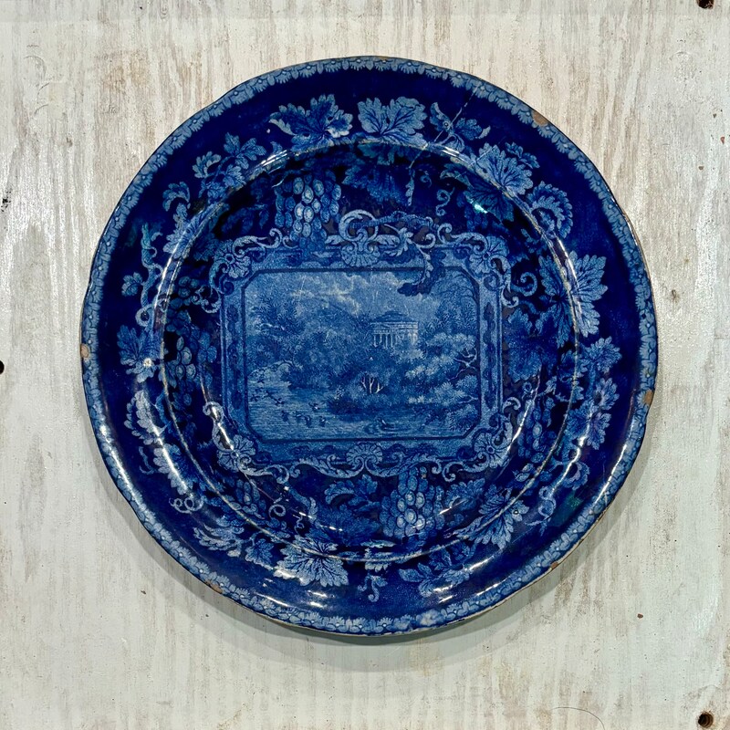 Antique Blue Plates - Etsy
