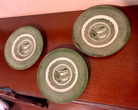 Colonial Homestead by Royal Circa 1750 Saucer Set of 3 Barrel - Etsy