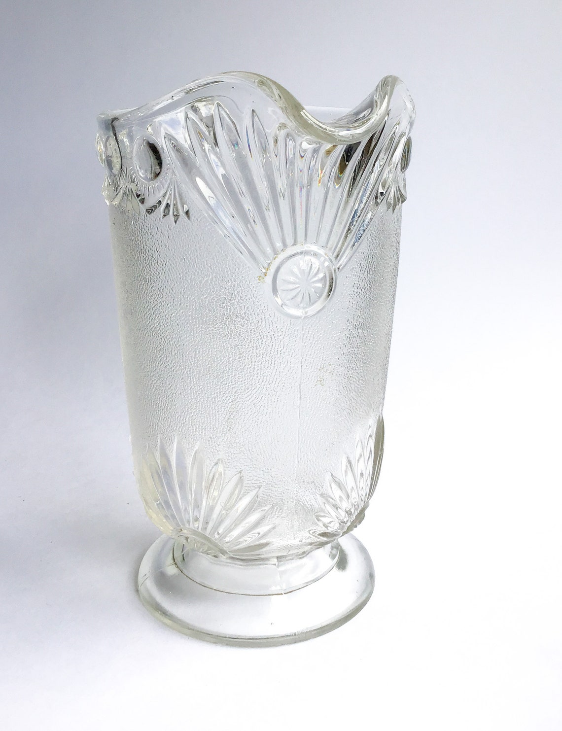 Antique Pressed Glass Water Pitcher - Etsy