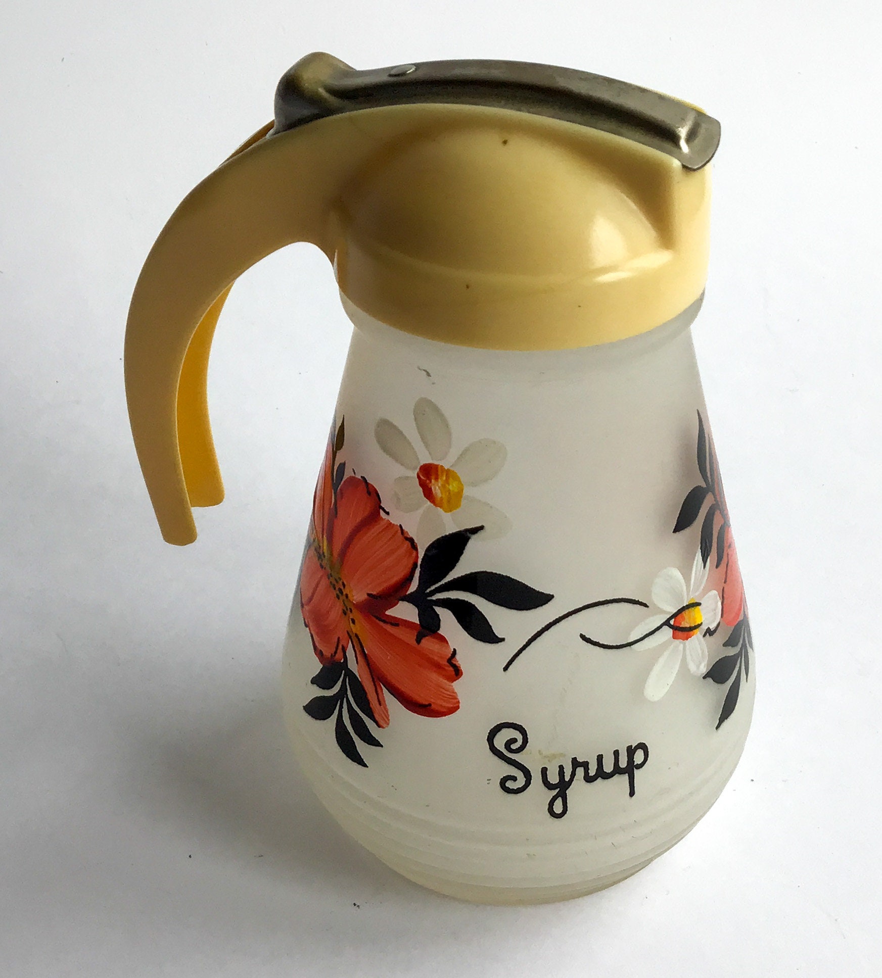Maple Syrup Season - Vintage Hazel Glass Syrup Pitcher - Etsy