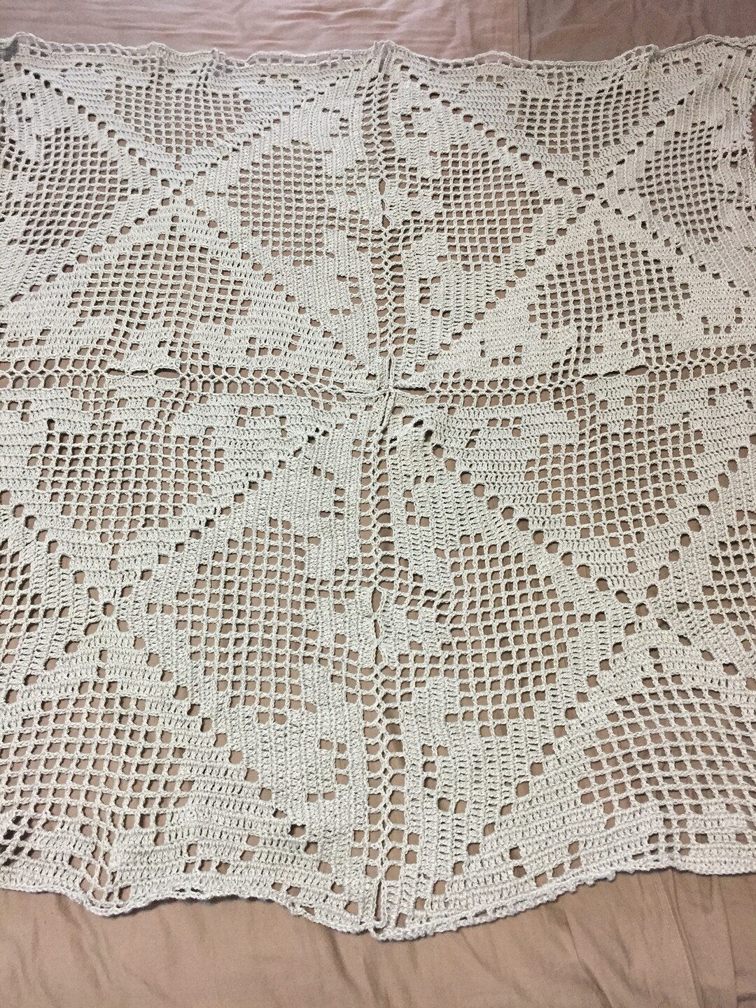 Floral Handmade Crochet Bedspread - Etsy