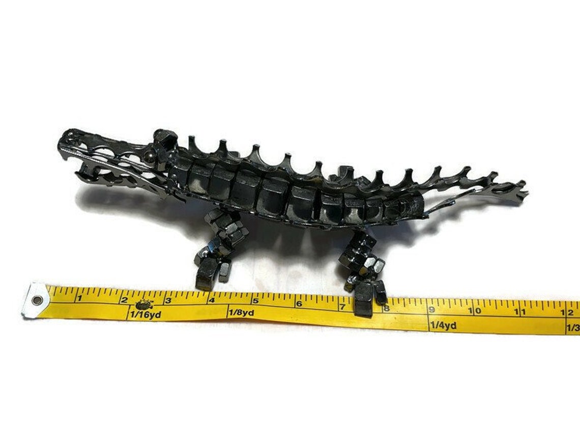 Alligator Metal Sculpture Made From Bolts, Gears and Bolts, Alligator ...