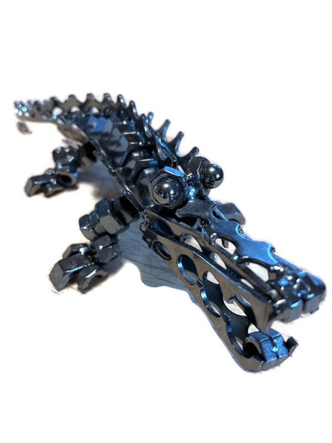 Alligator Metal Sculpture Made From Bolts, Gears and Bolts, Alligator ...