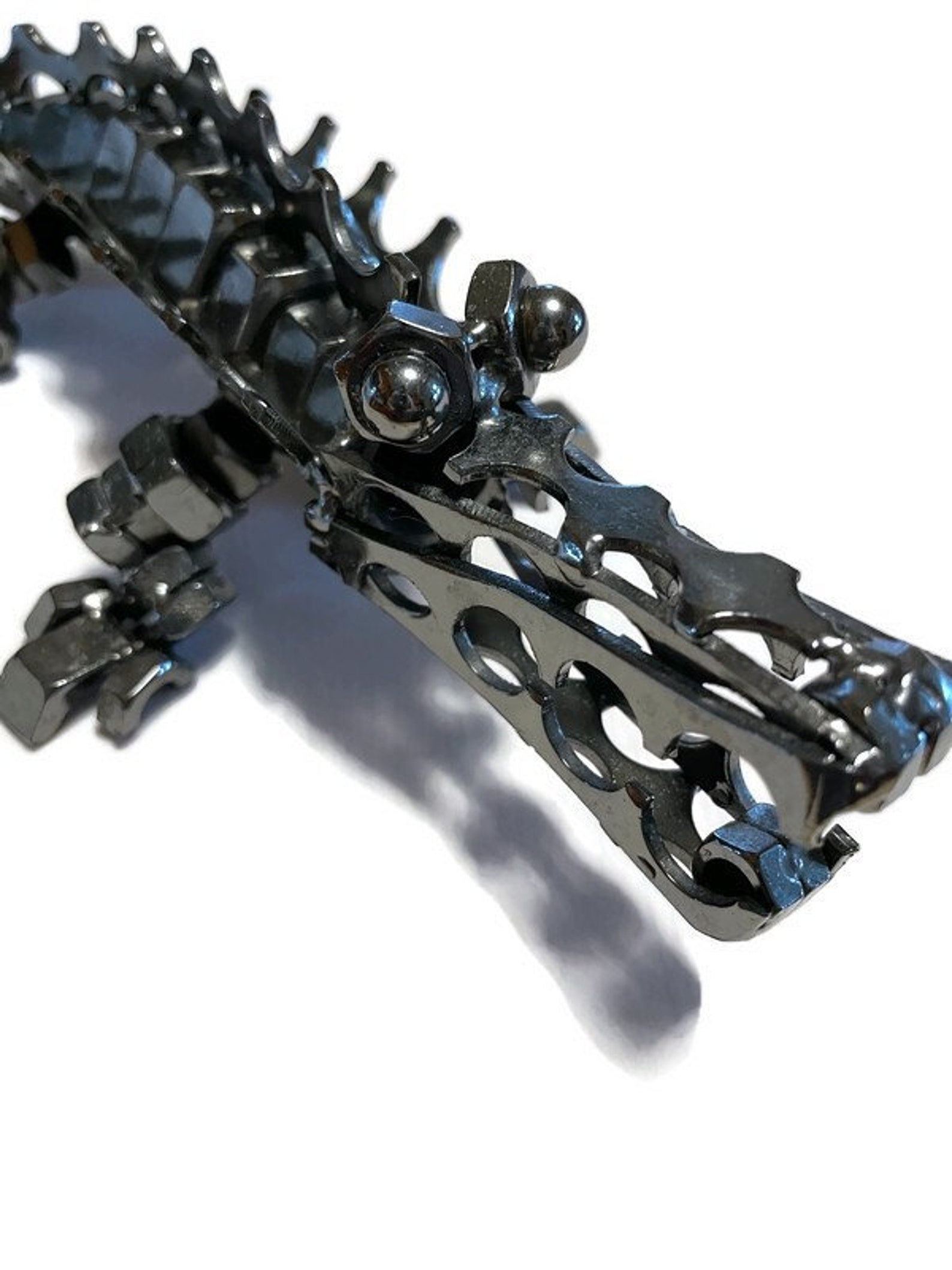 Alligator Metal Sculpture Made From Bolts, Gears and Bolts, Alligator ...