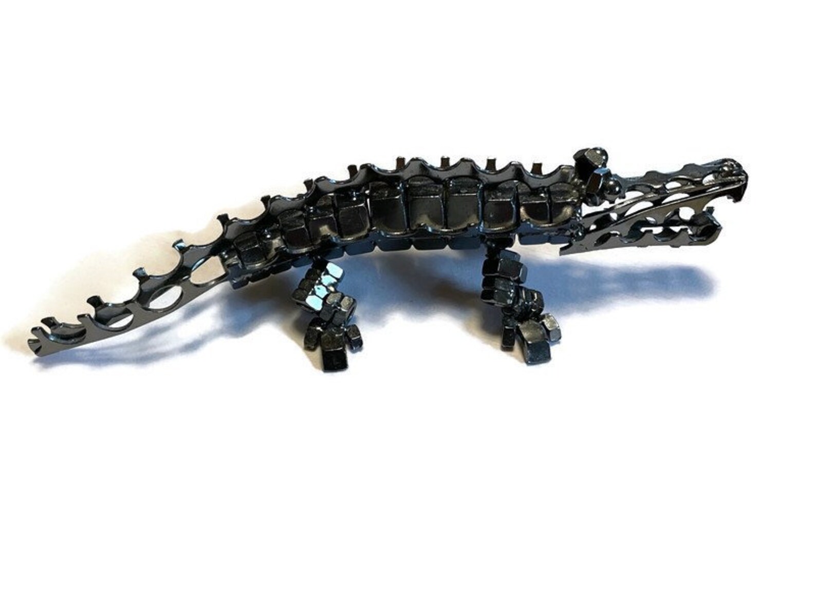 Alligator Metal Sculpture Made From Bolts Gears and Bolts - Etsy