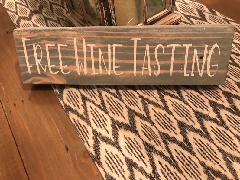 Free Wine Tasting Wood Sign - Etsy